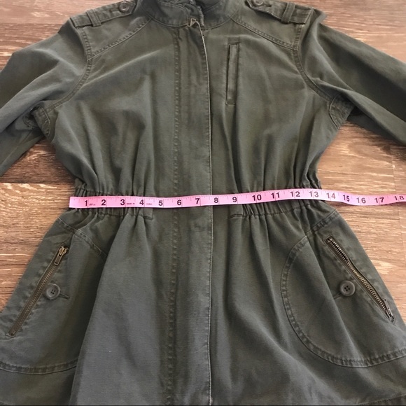 Elle | Jackets & Coats | Elle Olive Green Twill Jacket Size Small ...